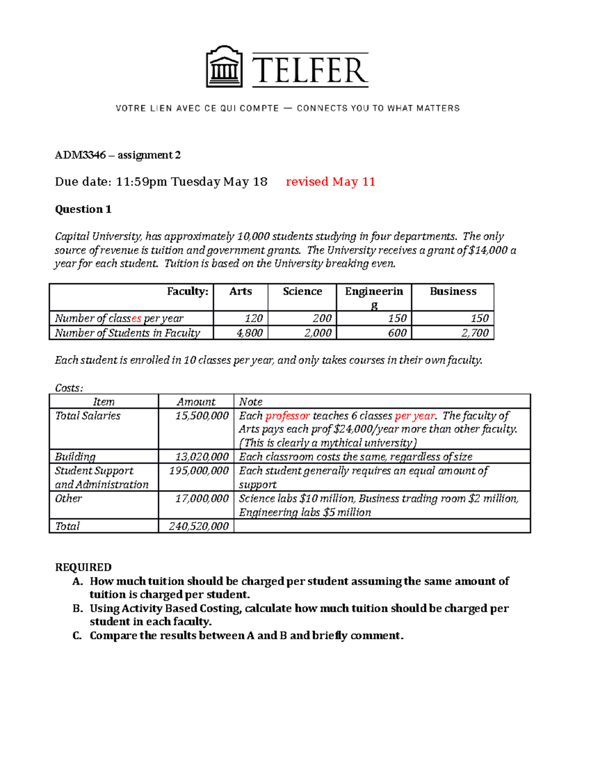 ADM 3346 Assignment 2 Summer 2021 revised May 11 - ADM3346 – assignment ...
