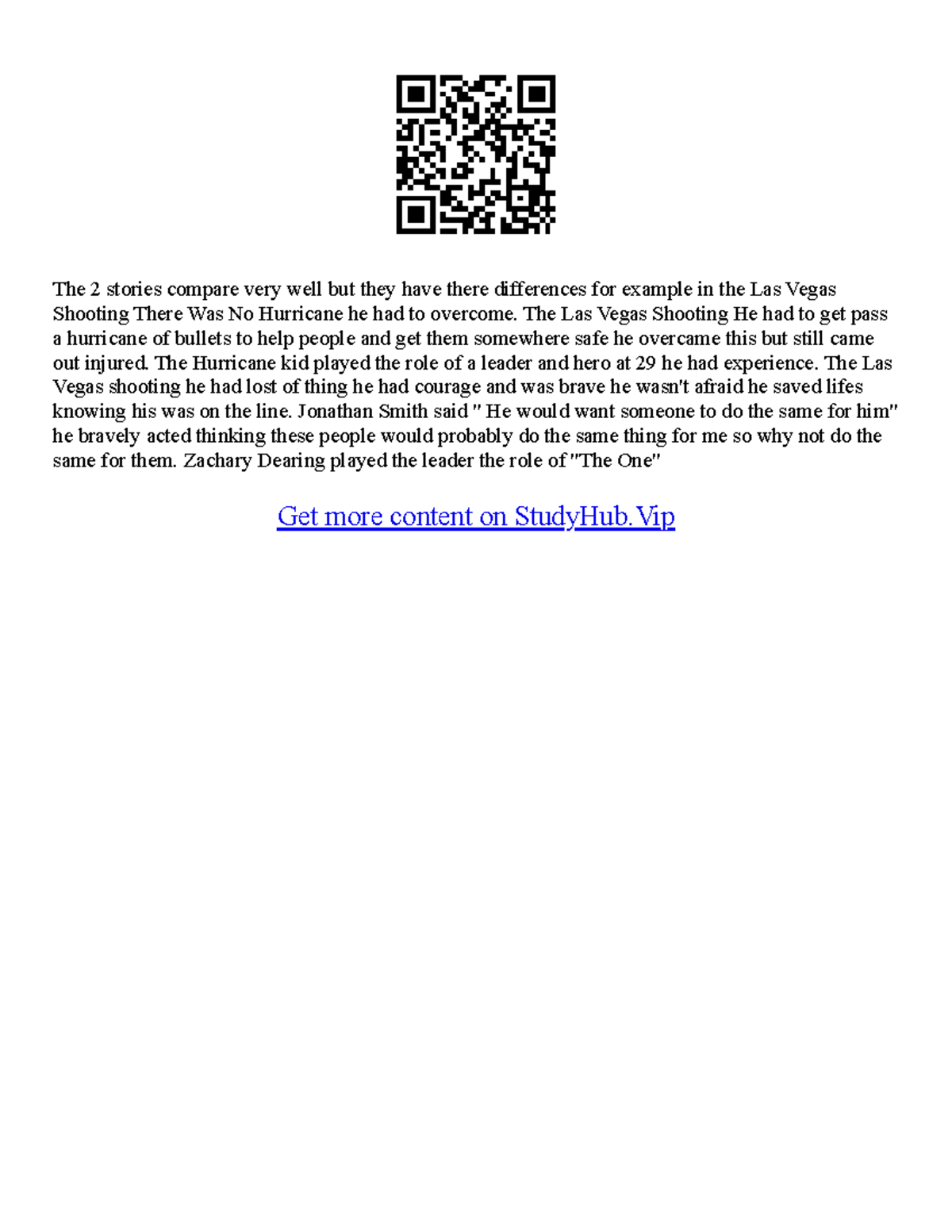 Essay Comparing Two People - The 2 stories compare very well but they ...