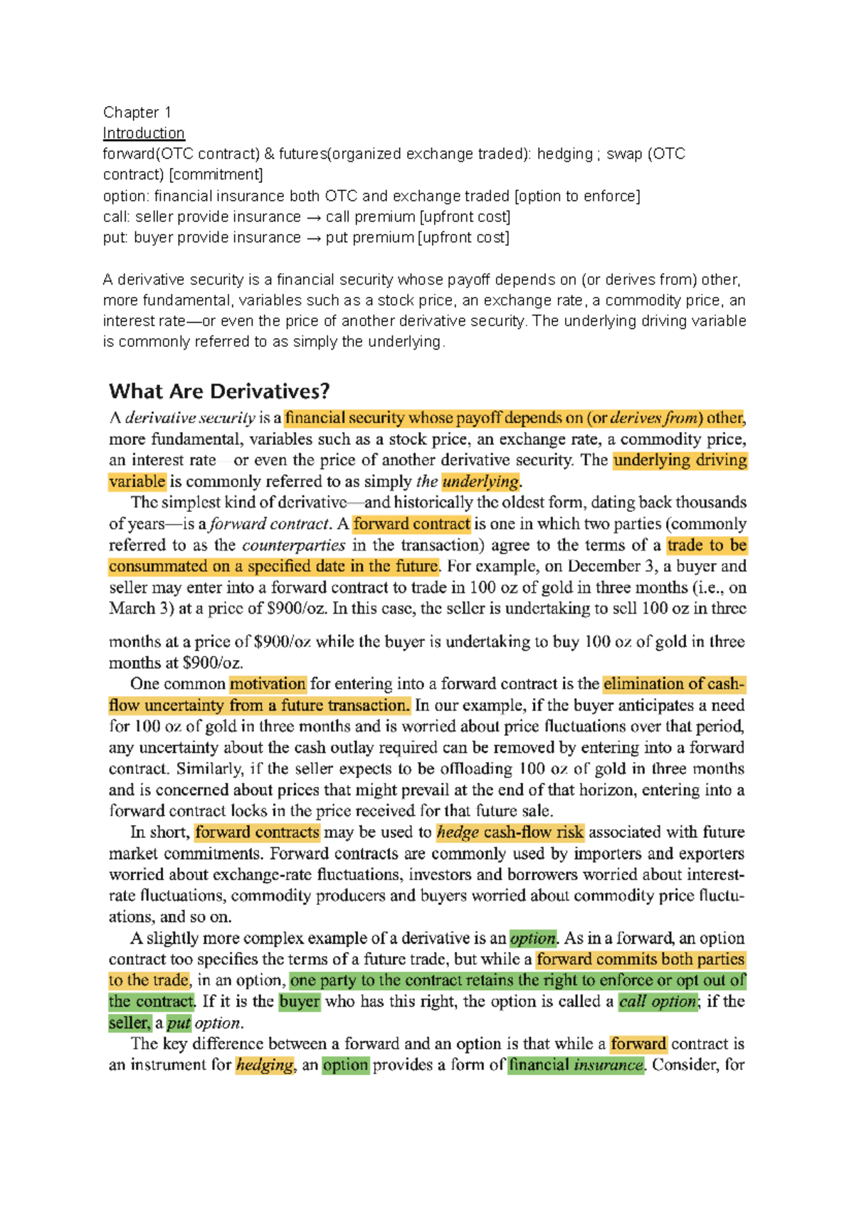 Oaf chap 1 - Summary Intermediate Investments - Chapter 1 Introduction ...