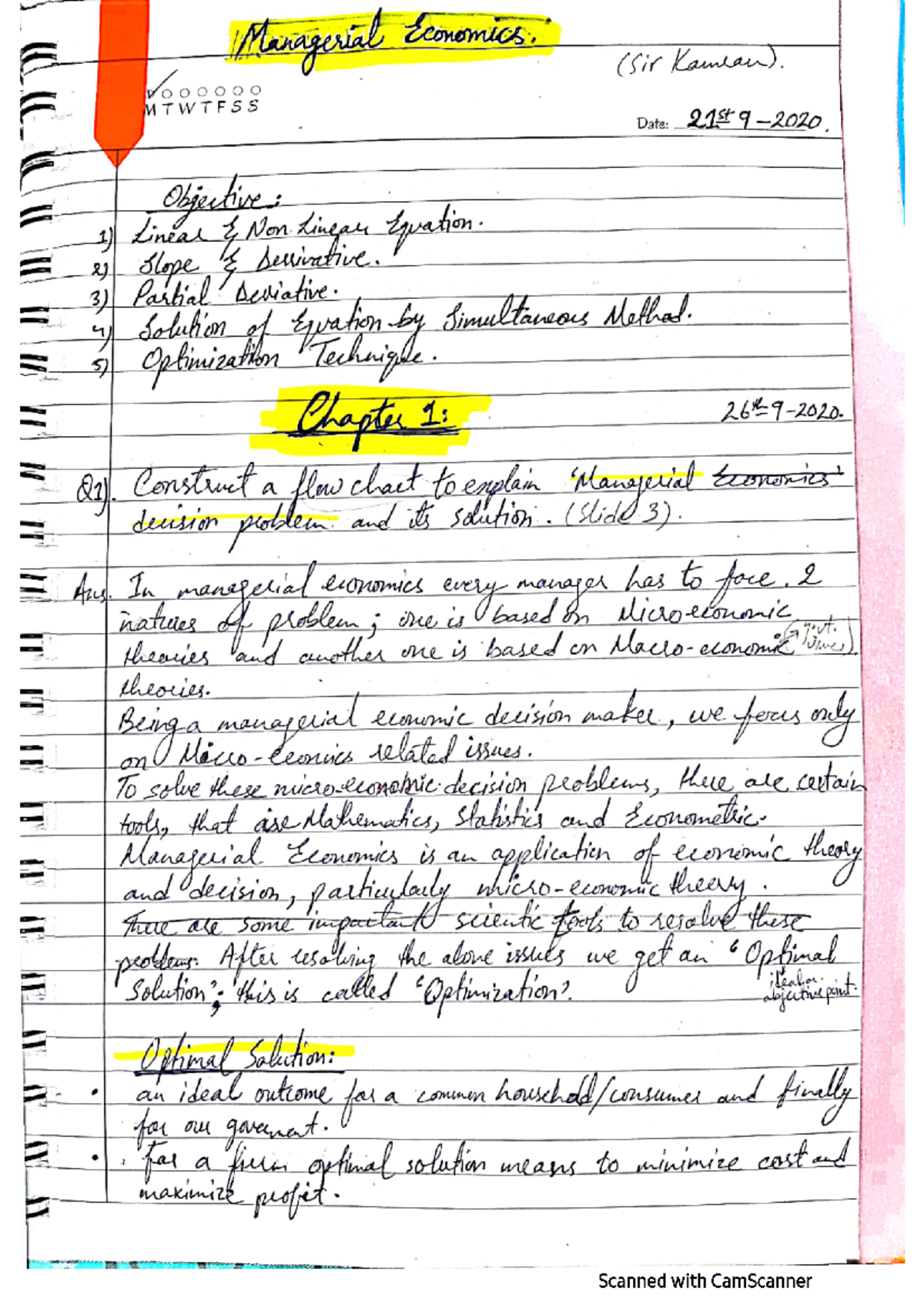 Economics notes (mids) - Managerial Economics (Sir Kamean). Y 0 0 0 0 0 ...