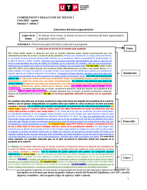 Párrafo de cierre - Curso: Comprensión y redacción de textos I ...