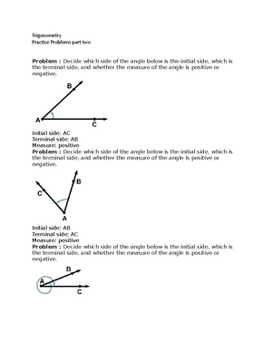 Trigonometry practice problems - Trigonometry Angles Practice Problems ...