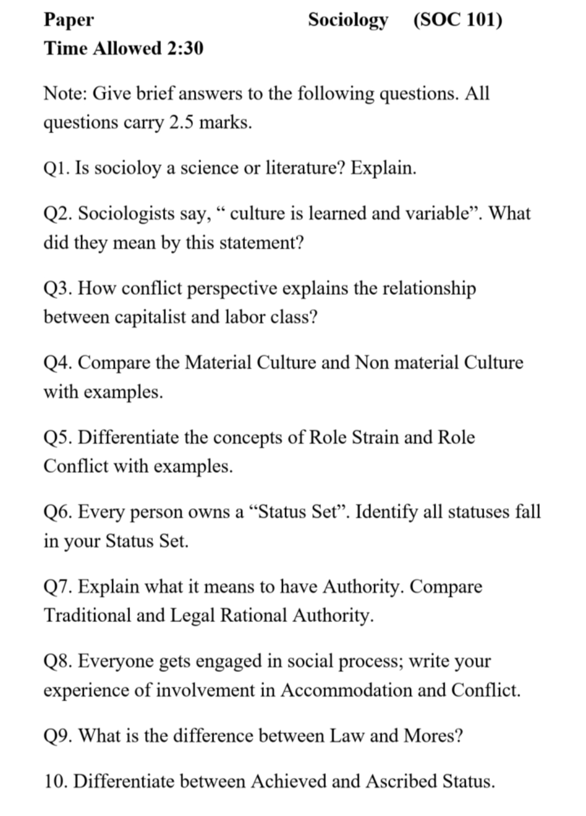 Sociology Papers Research Question Research Method In Social