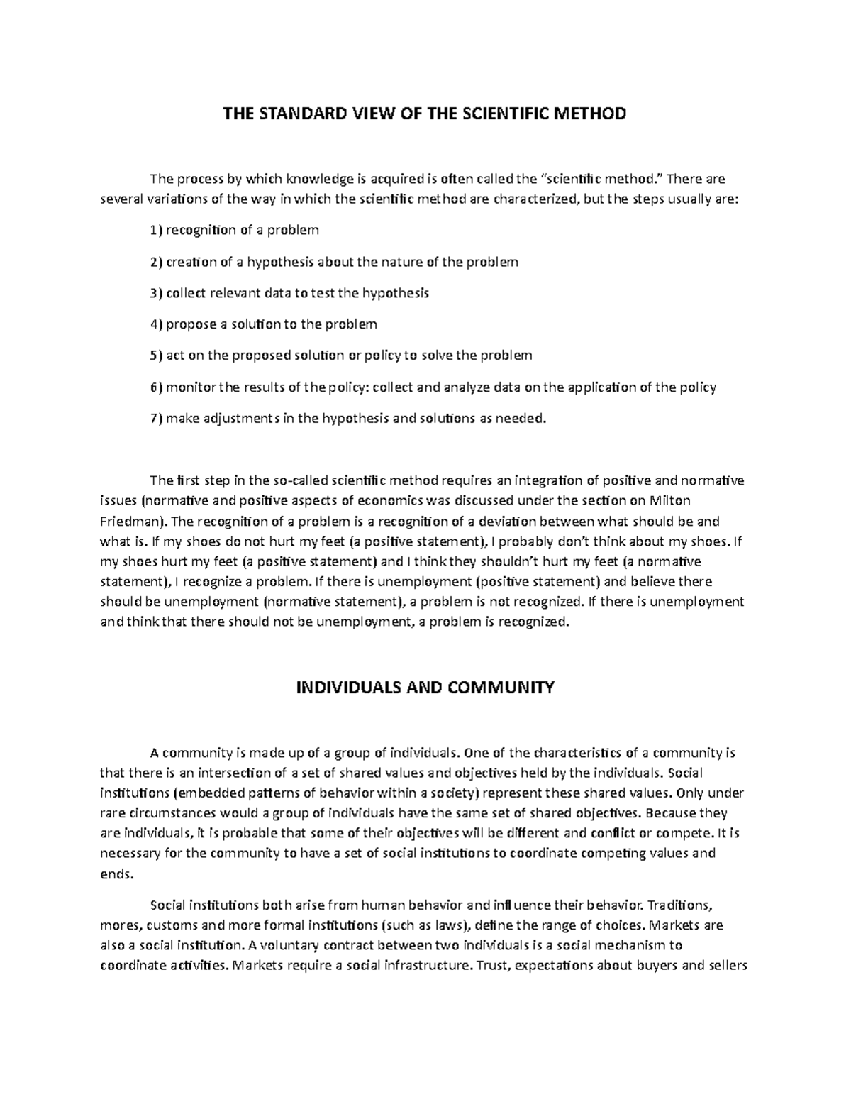 THE Standard VIEW OF THE Scientific Method - THE STANDARD VIEW OF THE ...