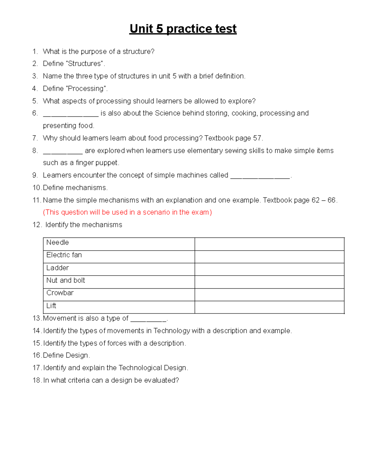 Unit 5 practice test - Unit 5 practice test 1. What is the purpose of a ...