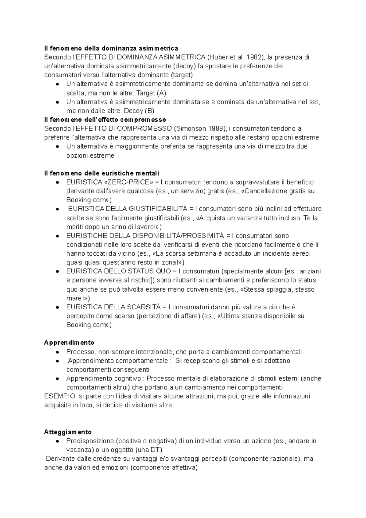Marketing - Il fenomeno della dominanza asimmetrica Secondo l’EFFETTO ...