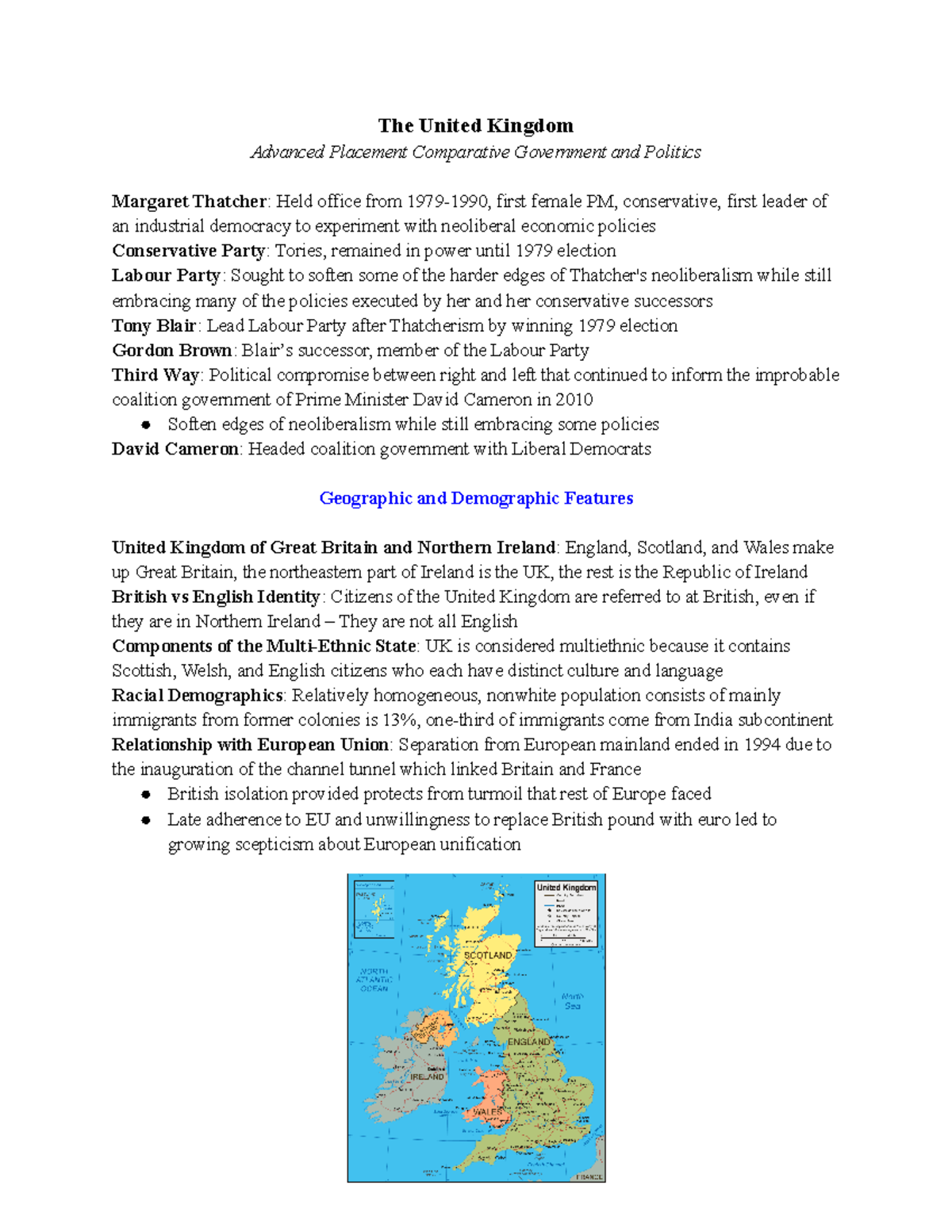 The United Kingdom - This is one of the SIX case studies focused on in ...