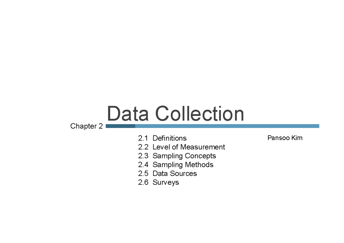 Applied Statistics in Business and Economics CH2 - Data Collection ...