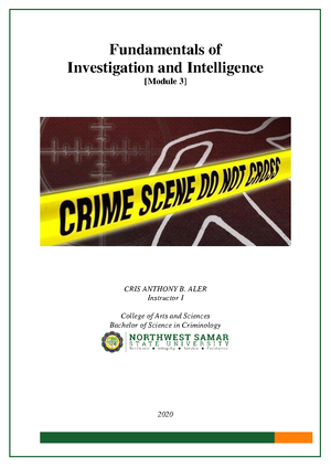 CDI 1 (MT Module-1) - Fundamentals of Investigation - Fundamentals of Investigation and ...