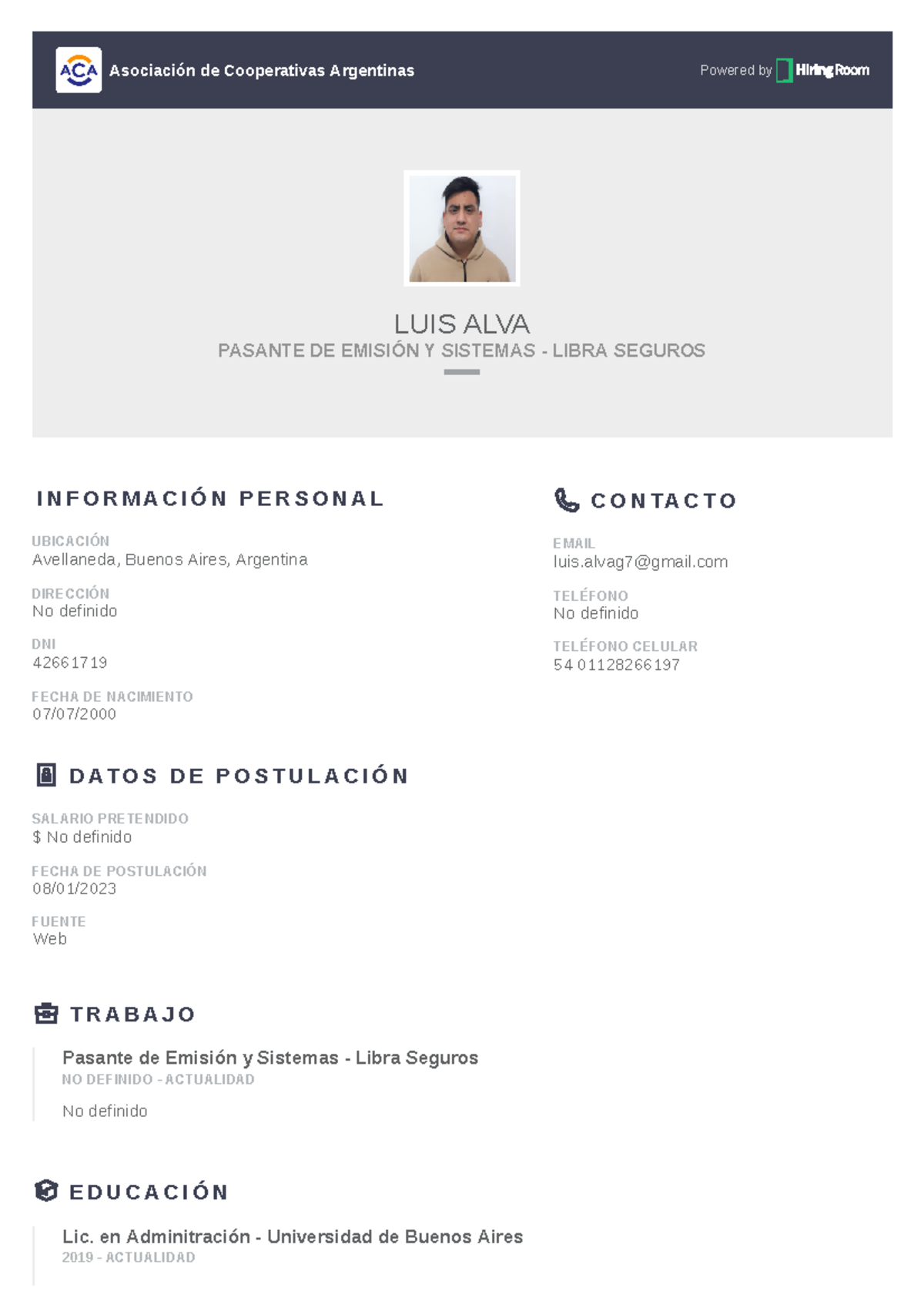 Luis Alva - apunte de clase - T R A B A J O Pasante de Emisión y ...