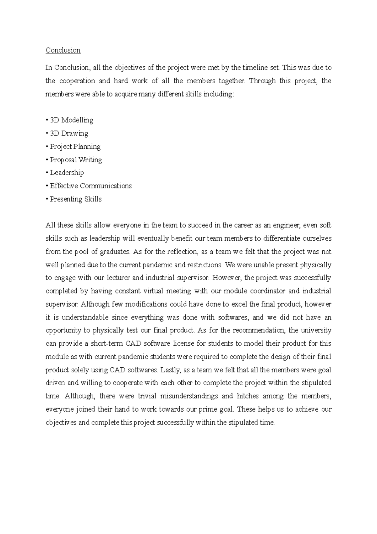 Conclusion popopo - Conclusion In Conclusion, all the objectives of the ...