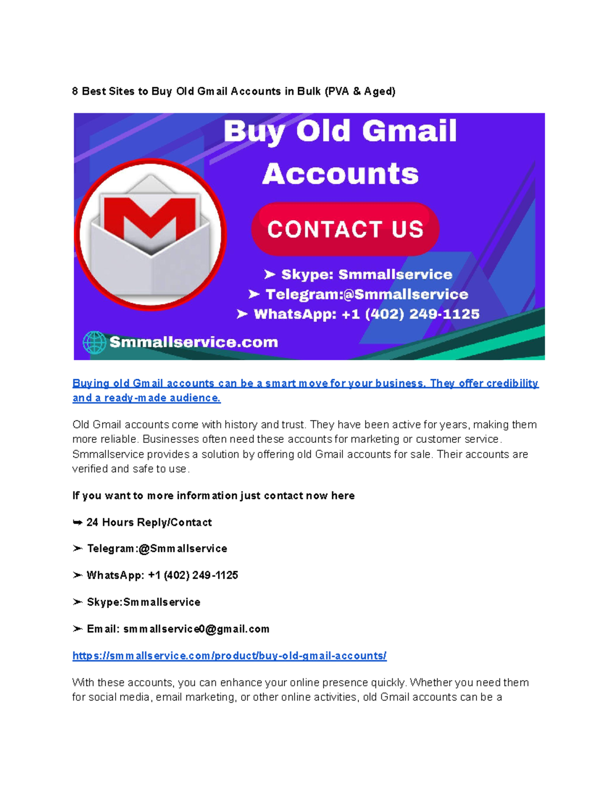 8 Best Sites to Buy Old Gmail Accounts in Bulk (PVA & Aged) - They ...