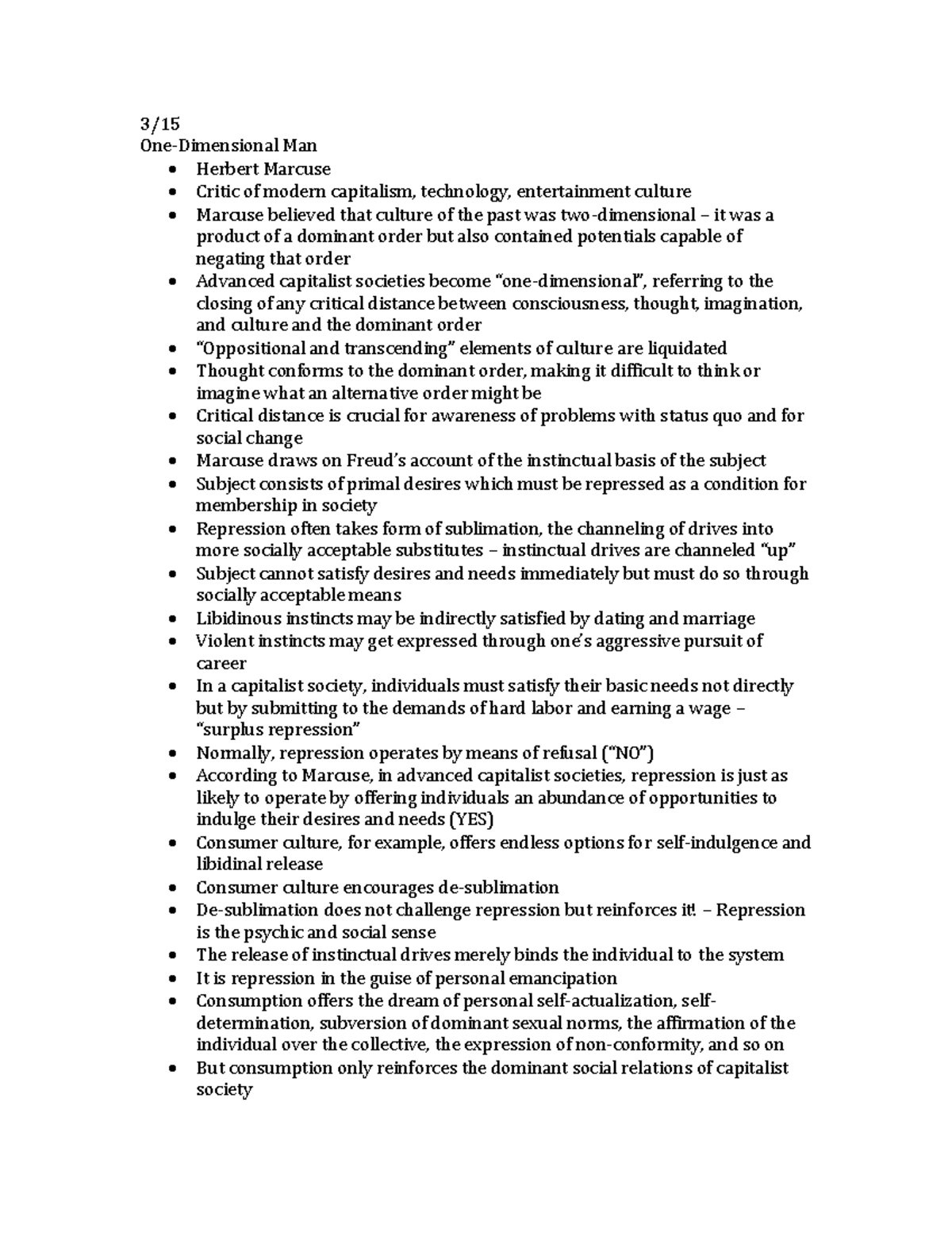 One Dimensional Man - 3/ One-Dimensional Man - Herbert Marcuse - Critic ...