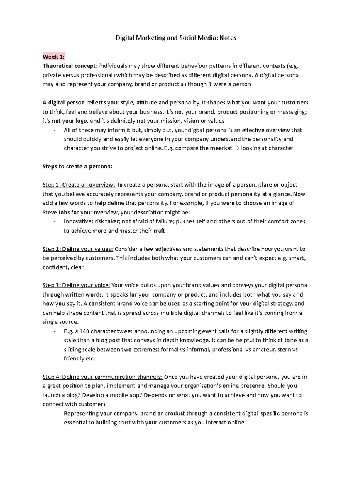 Digital Marketing Social Media Notes - Digital Marketing and Social ...