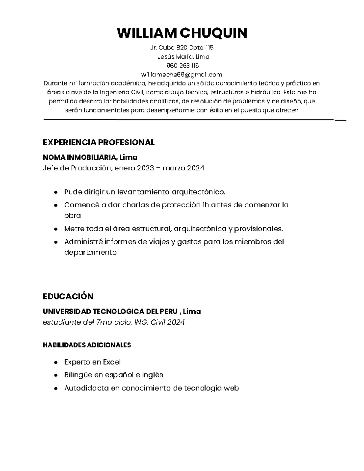 MICV vasquez german jose - WILLIAM CHUQUIN Jr. Cuba 820 Dpto. 115 Jesús ...