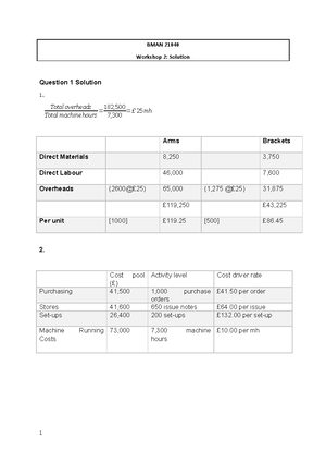 Intermediate Management Accounting EXAM PREP - Intermediate Management ...