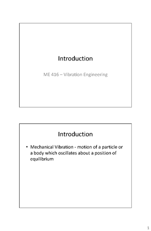 Vibration engineering-problem on forced vibration - M T DATE Sample ...
