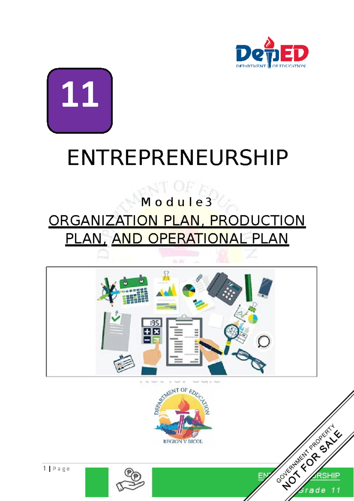 Grade 11 entrepreneurship m3 Module For Grade 11 1 P A G E 11
