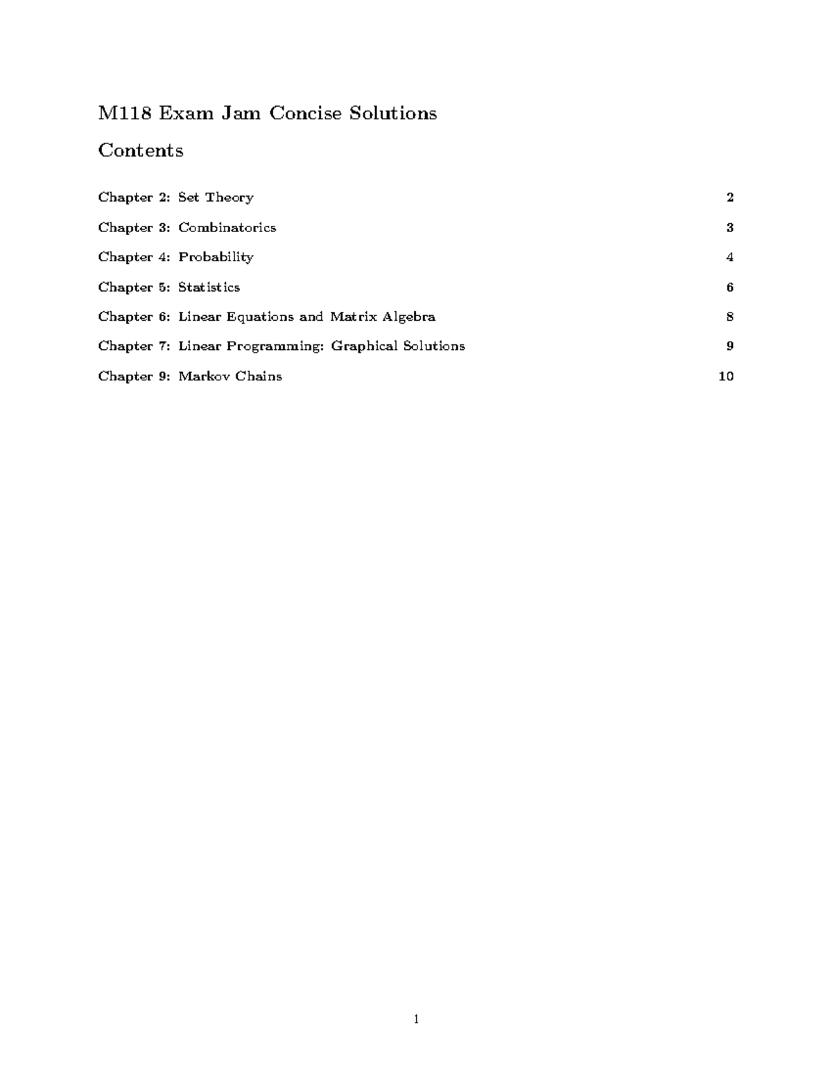 Math 118 Exam Jam - Final exam material from the professor - DRAFT M118 ...