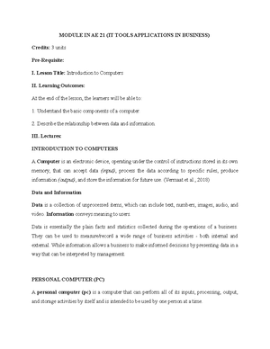 Entrep 6 Lesson 2 - MODULE IN ENTREP 6 (PRICING AND COSTING) Credits: 3 ...