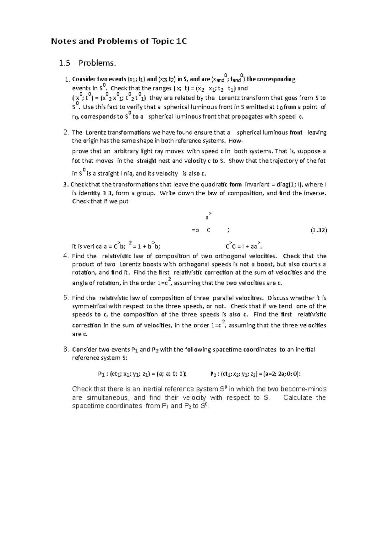 Notes and Problems Algebra Lineal eng Topic 1C Mec doc - Notes and ...