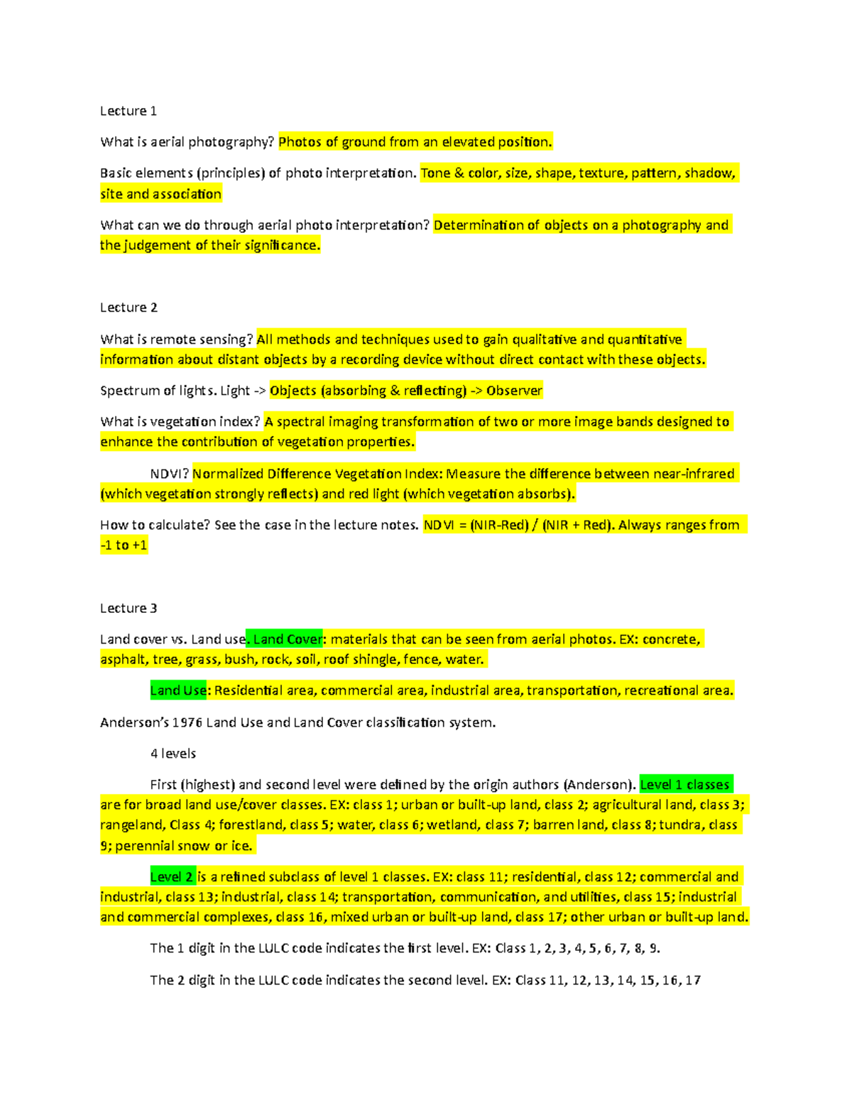 Exam 1 Notes - Lecture 1 What is aerial photography? Photos of ground ...
