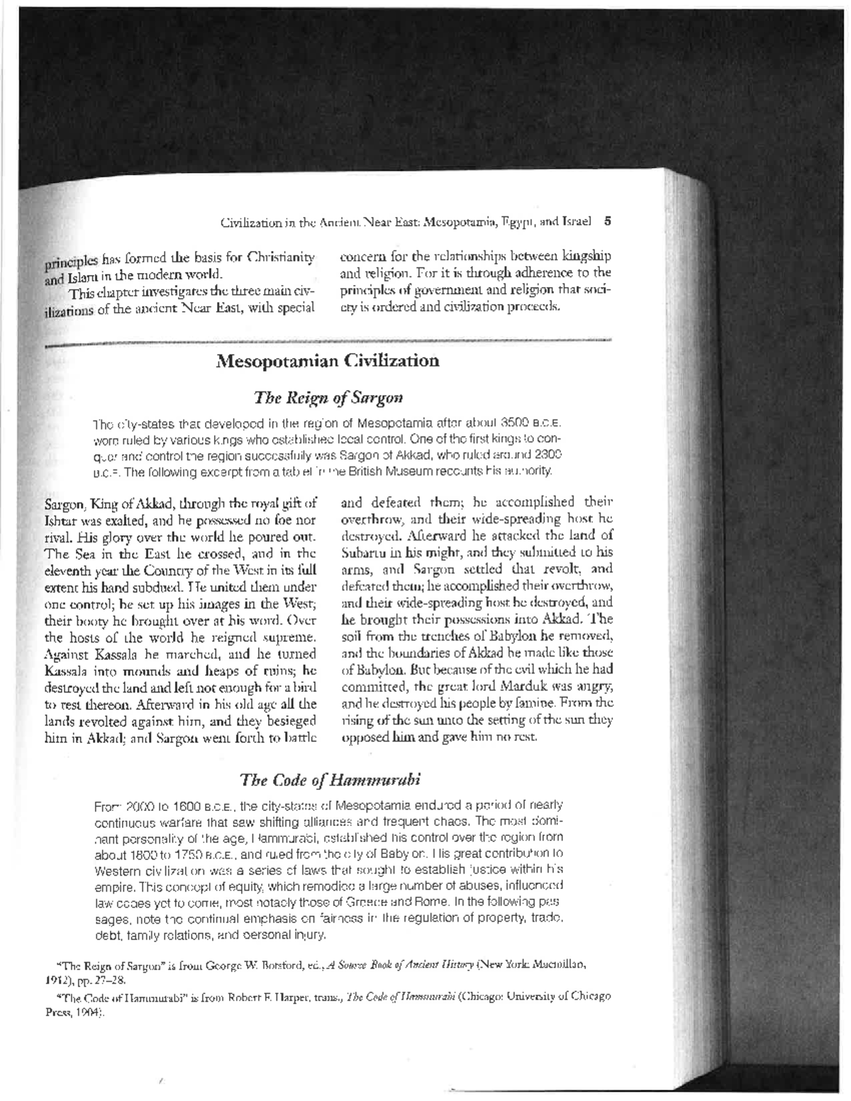 01 Hammurabi Code - Civilization in the Ancient Near East: Mesopotamia ...