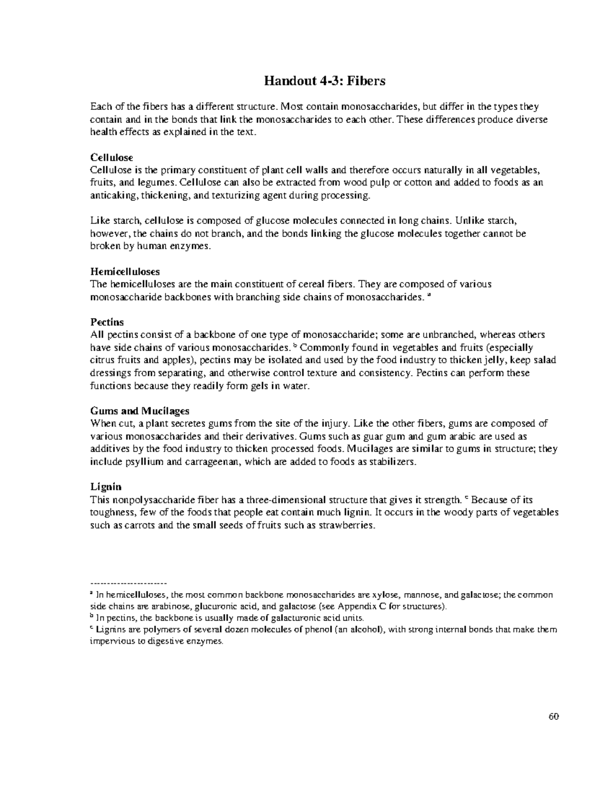Chapter 4 Fibers - 60 Handout 4-3: Fibers Each of the fibers has a ...