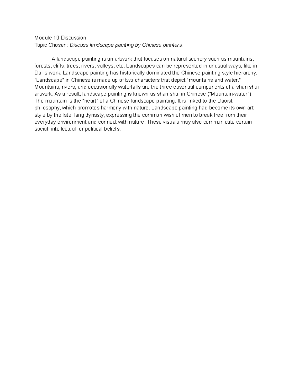 Module 10 Discussion - Module 10 Discussion Topic Chosen: Discuss ...