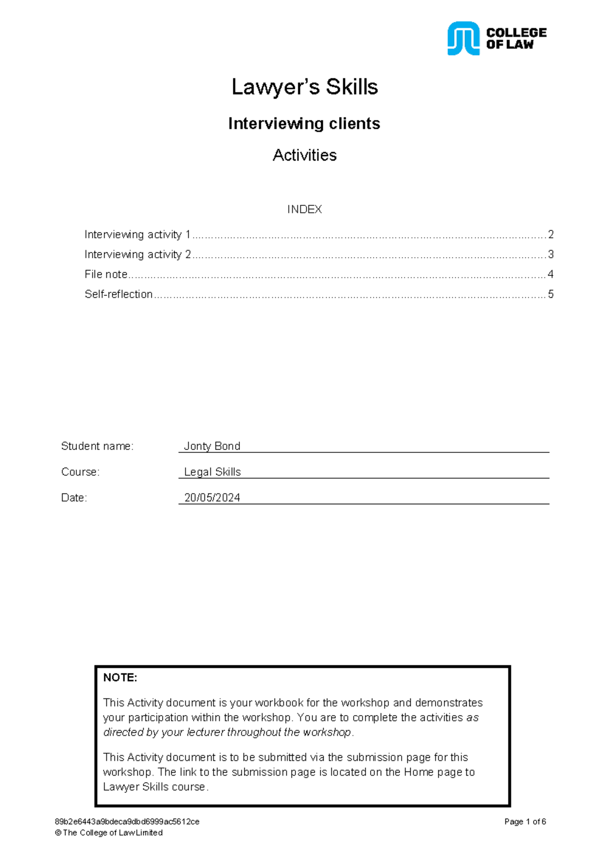 Interviewing clients for submission - Lawyer’s Skills Interviewing ...