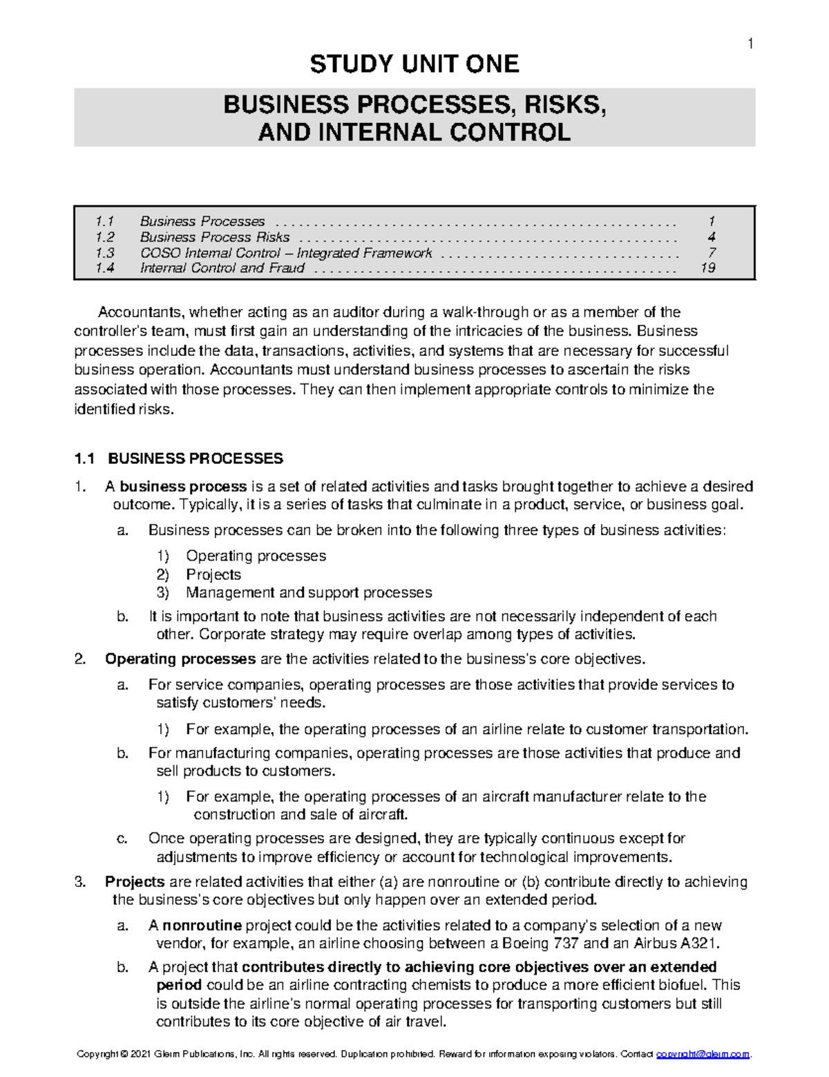 CPA BEC SU1 Outline - CPA review notes - 1 STUDY UNIT ONE BUSINESS ...