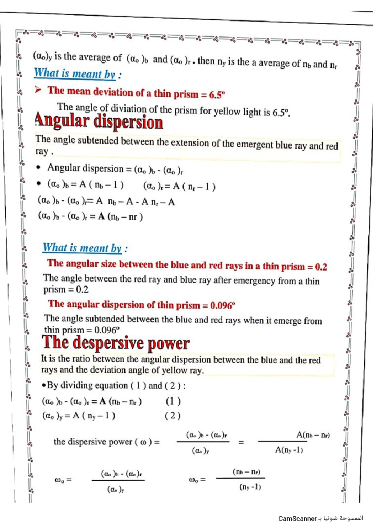 Physics slope ,angle of deviation - CHEM 1A - Studocu