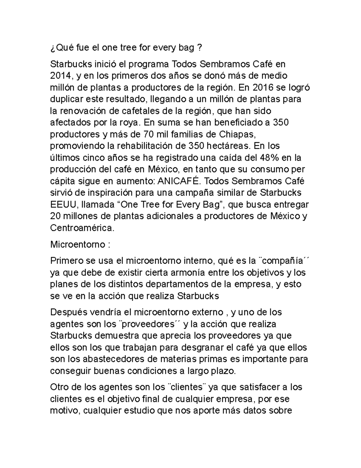Starbucks kevin mkt - mkt - ¿Qué fue el one tree for every bag ...