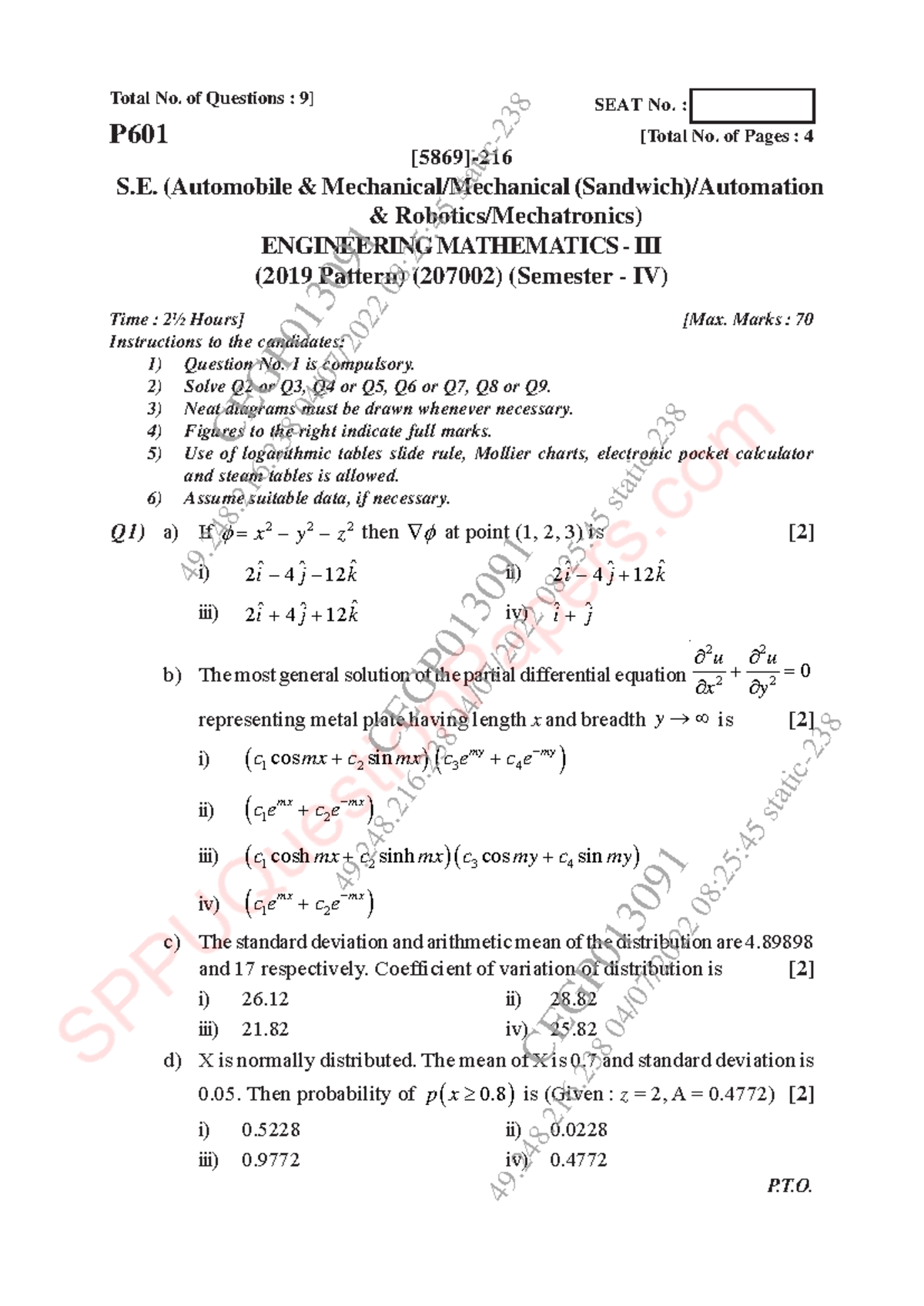 Be mechanical-engineering semester-4 2022 may engineering-mathematics-iii-m3-pattern-2019 ...