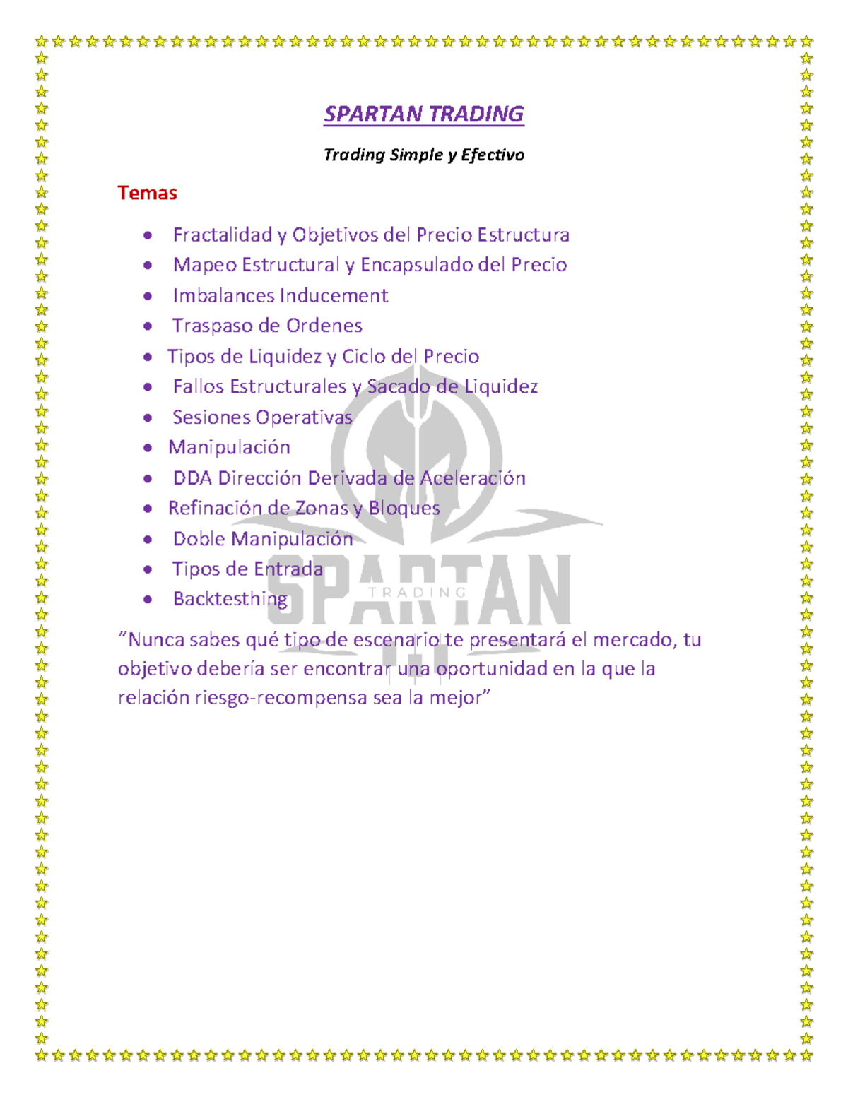 Spartan Trading - SPARTAN TRADING Trading Simple y Efectivo Temas ...