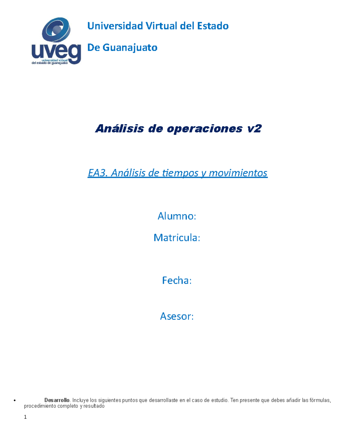 Mendez Ea3 Analisis De Operaciones Universidad Virtual Del Estado De