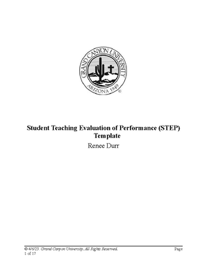STEP Standard 7 - SPD 590 - STEP Standard 7 – Reflecting on Instruction ...