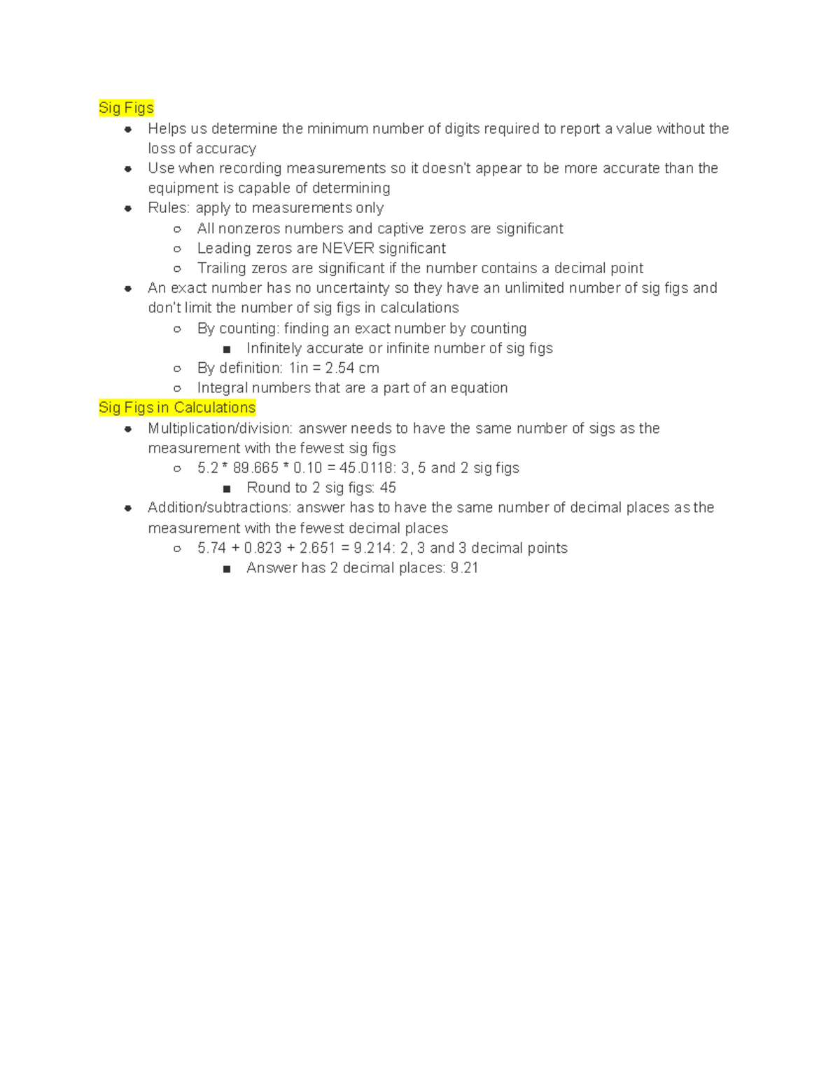 Ch 2 Lec Notes; Sig Figs - Sig Figs Helps us determine the minimum ...