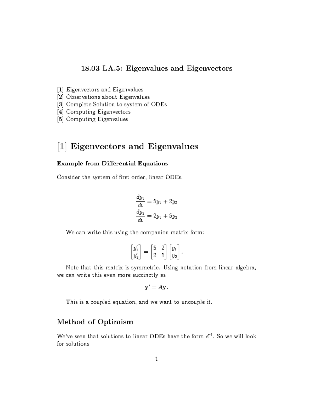 La5 - Estimation Techniques - 18 LA: Eigenvalues and Eigenvectors [1] Eigenvectors and ...