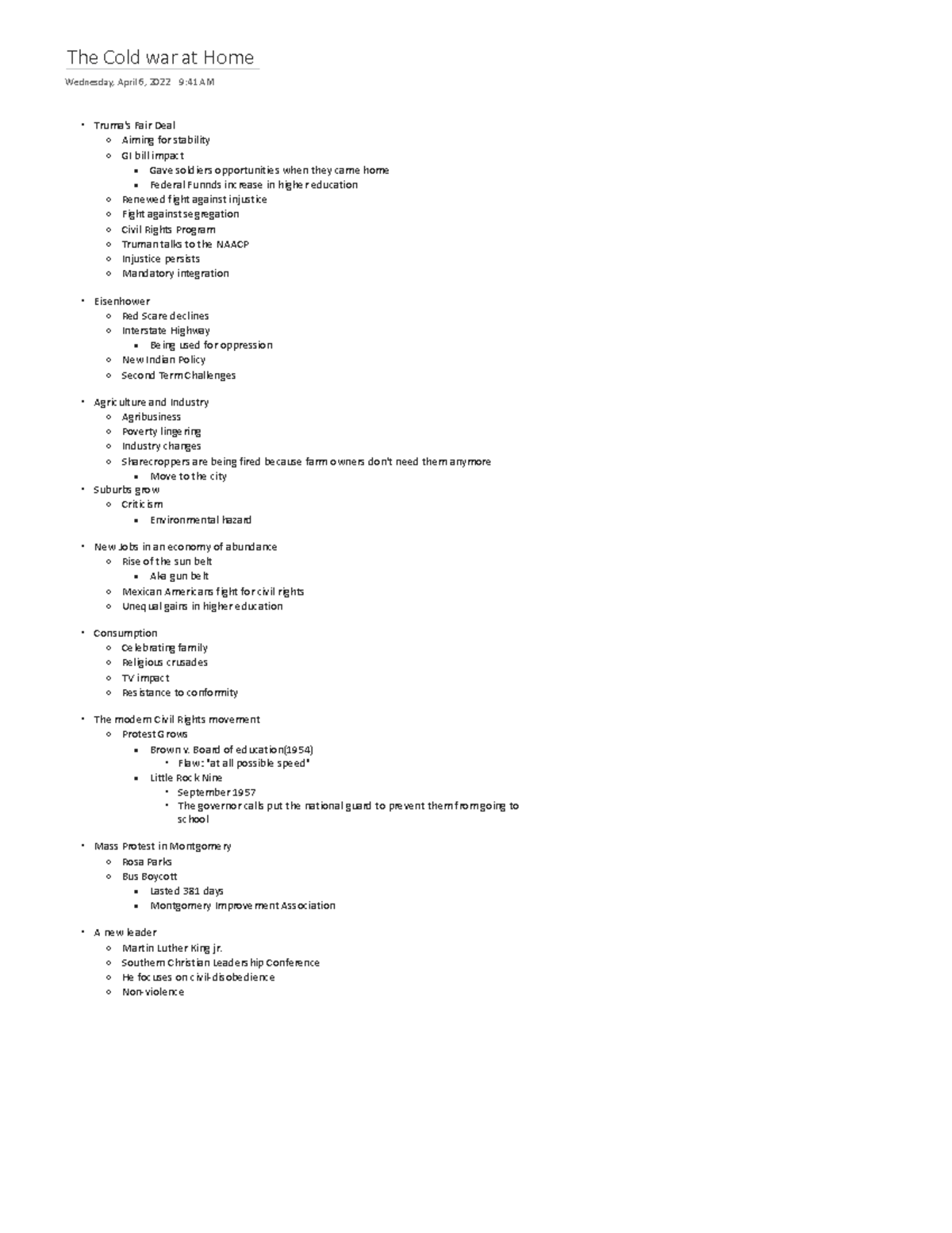 The Cold War at home - The Cold War at home - The Cold war at Home ...