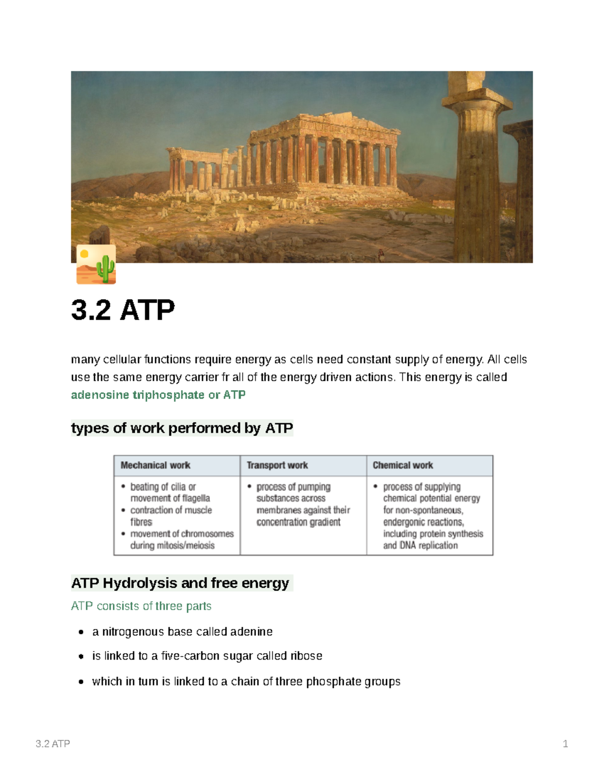 chapter 3.2 ATP - Ì 3 ATP many cellular functions require energy as ...