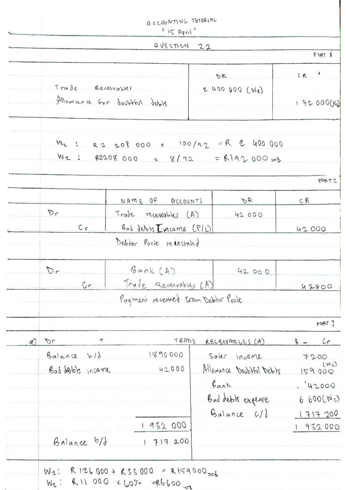 Accounting Tutorial Week 8 22-24 - ACC1006F - Studocu