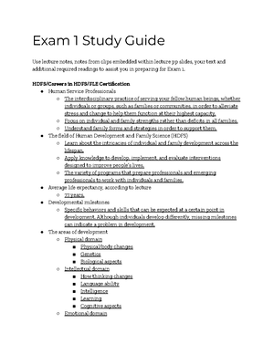 EDUC 181 Lecture Notes - 8/23: Intro to HDFS Overview Human Development ...