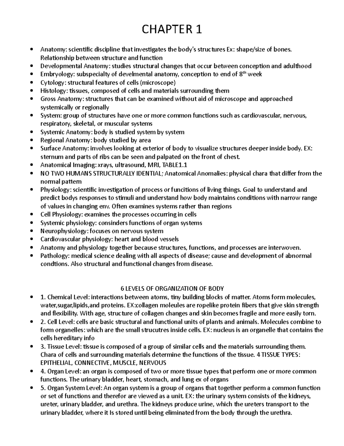 Chapter 1 Summary Seeley s Anatomy And Physiology CHAPTER 1 Studocu