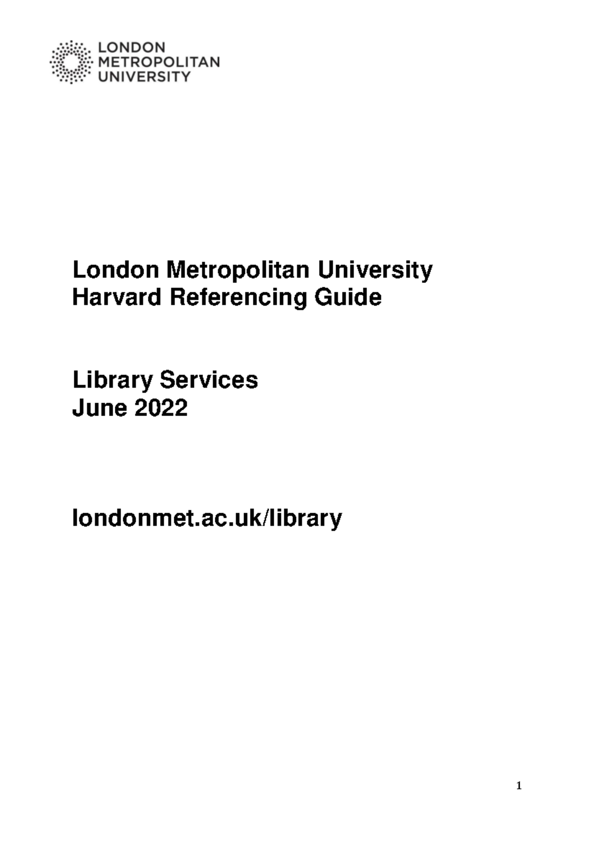 Harvard Ref Guide (June 2022) - HND in Computing - Studocu