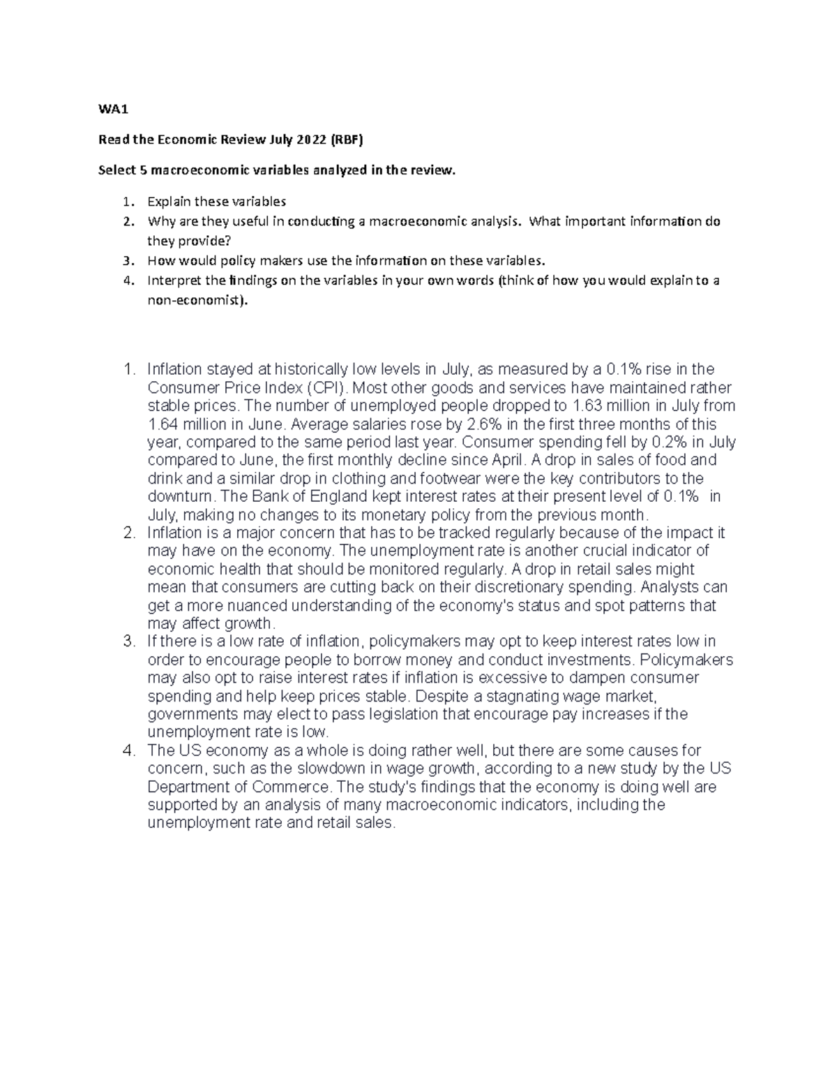 WS Activity 1 - Work shop Tutorial - WA Read the Economic Review July ...