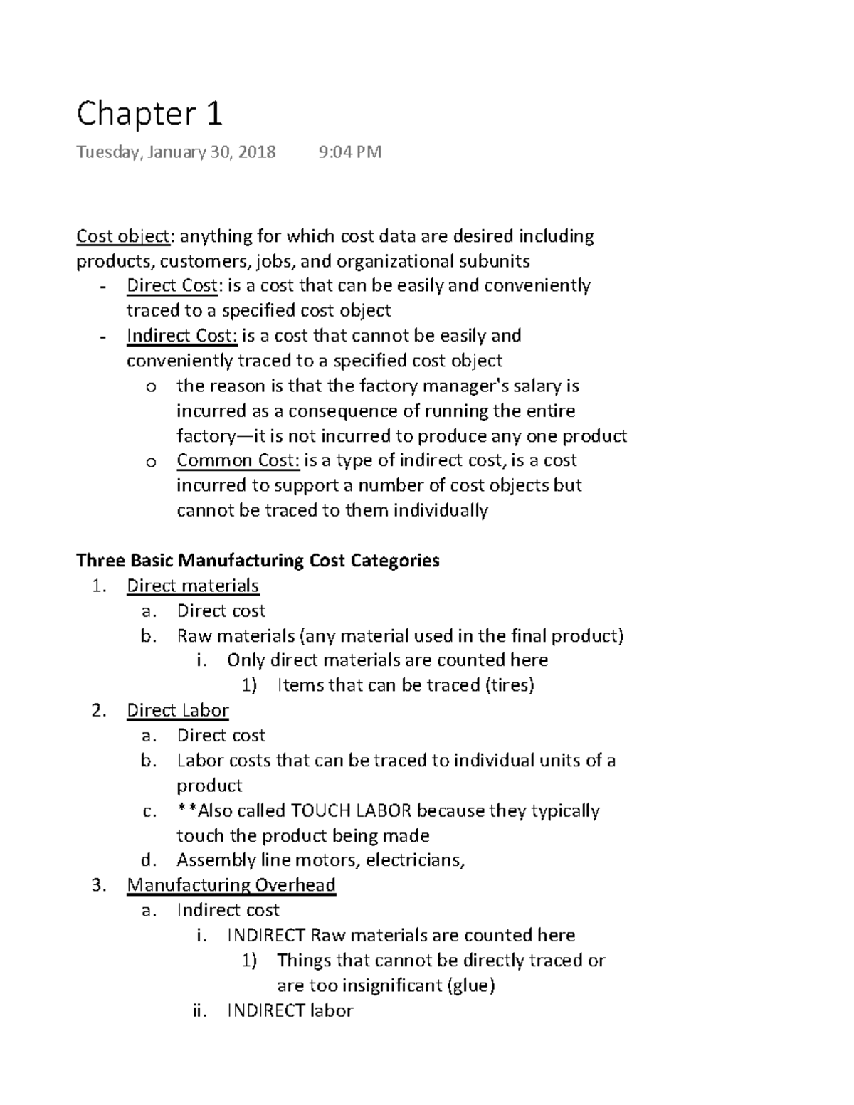 Chapter 1 Lecture Notes 1 Warning Tt Undefined Function 32 Cost Object Anything For
