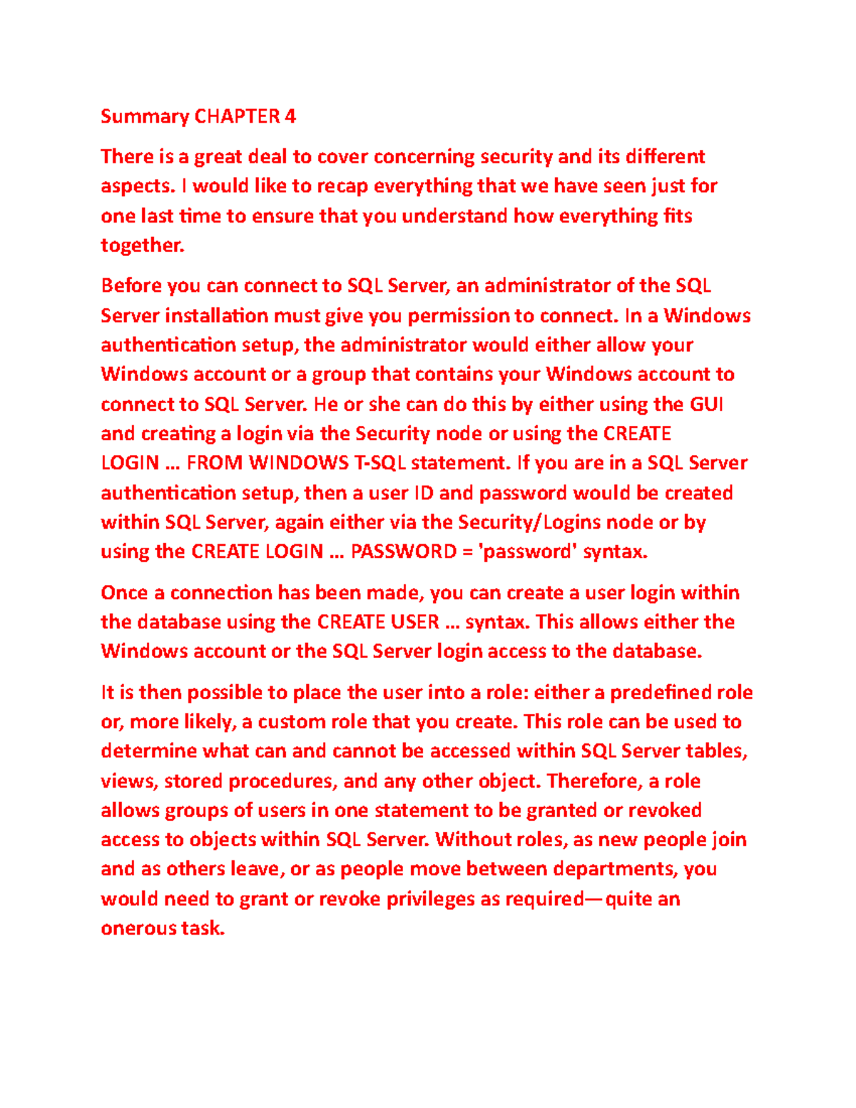 Chapter 4 CIS 130 - Computer Design - Summary CHAPTER 4 There is a ...