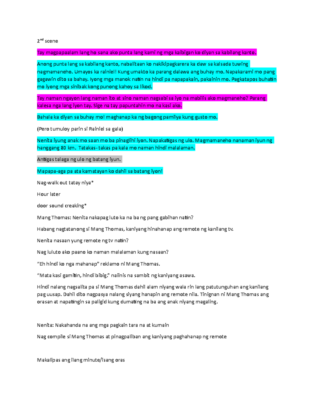 2nd-scene - Fungi have the choice - 2 nd scene Tay magpapaalam lang ho sana ako punta lang kami ...