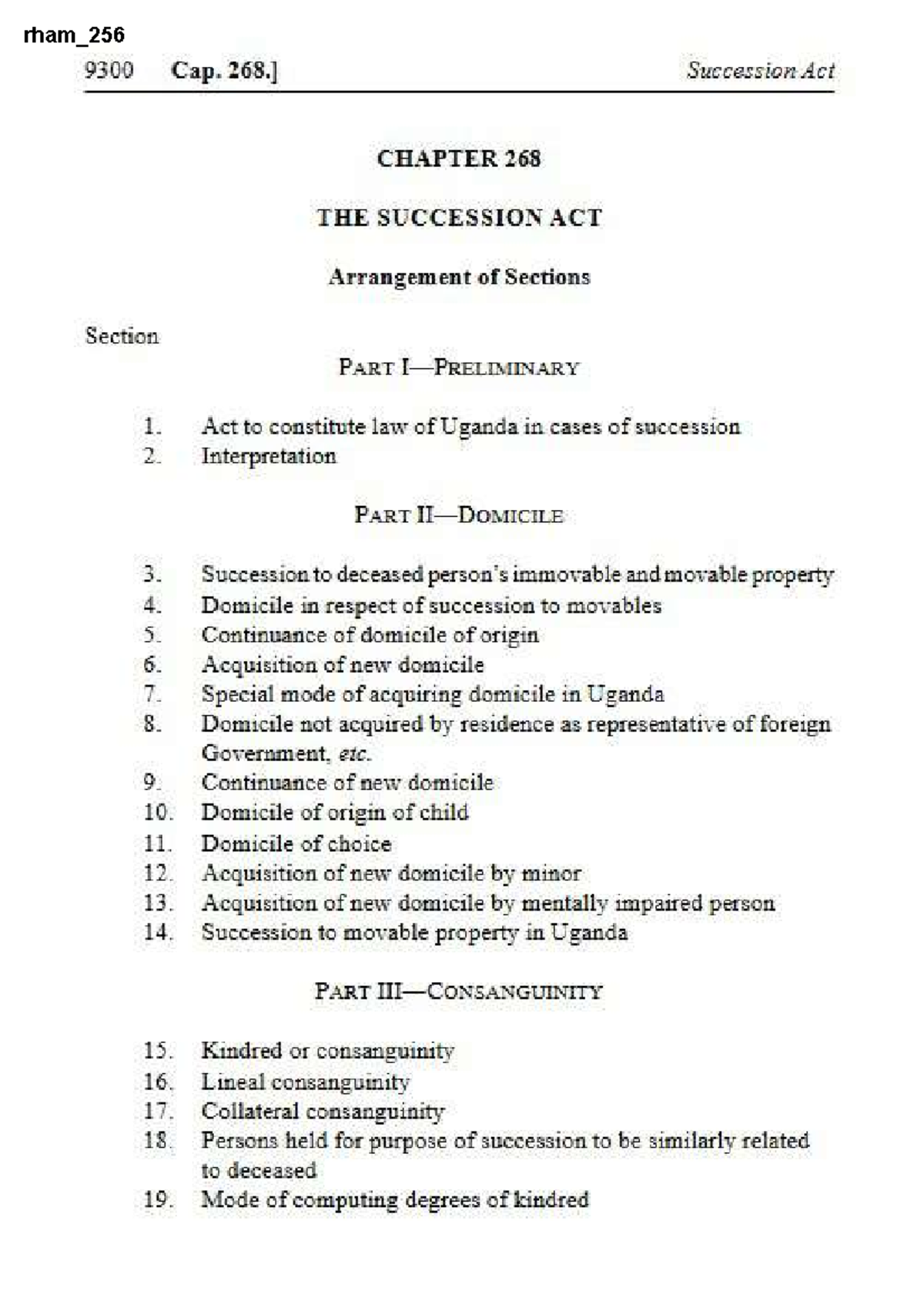 Revised Succession ACT CAP 268 Compressed - Bachelors of law - Studocu